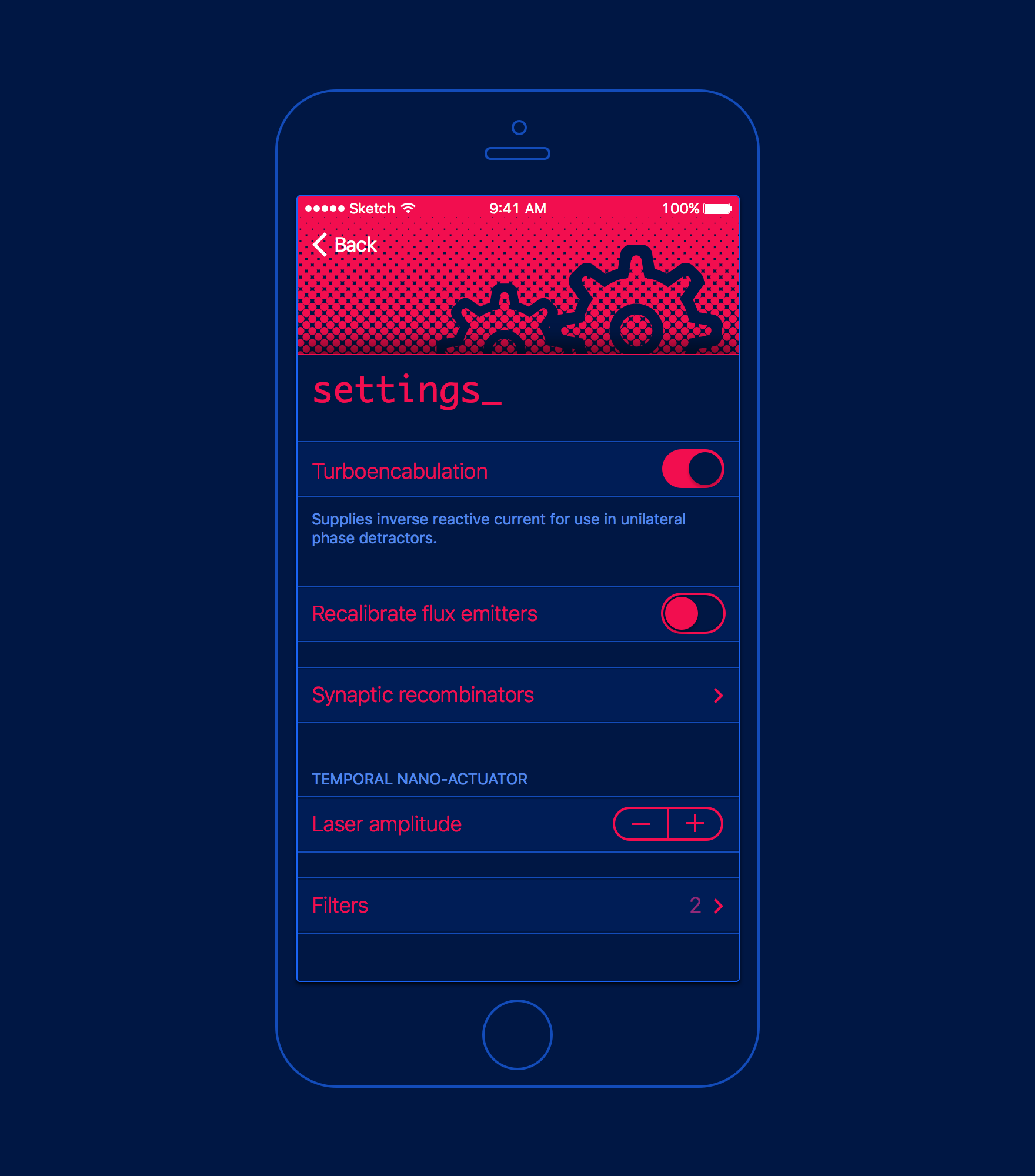  Daily UI 008 Settings